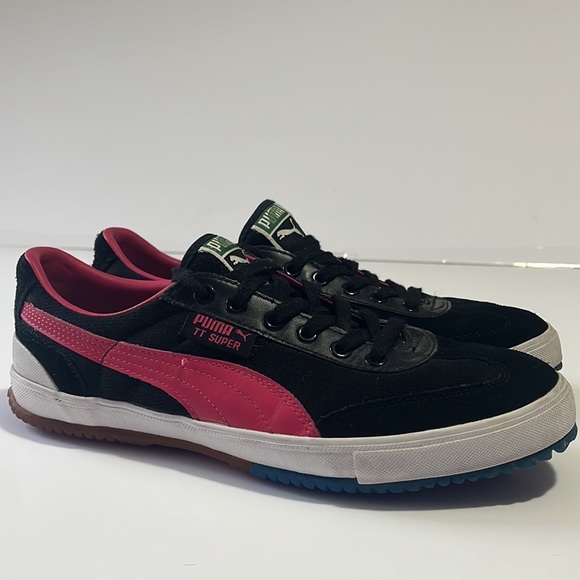 Puma | Shoes | Puma Tt Super Women Black Pink White And Gum Soles Size ...